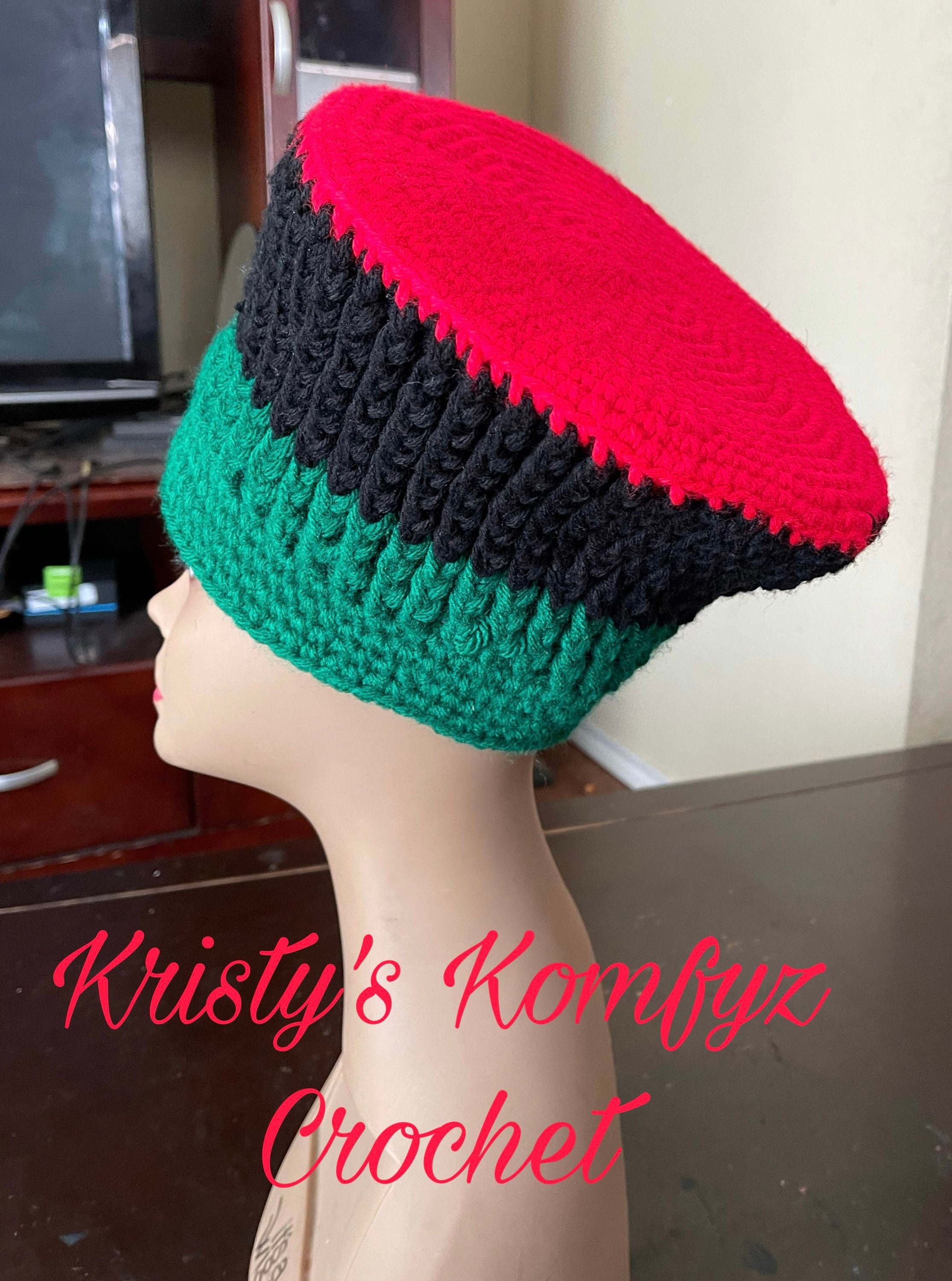 Crochet Crown Pan African Colors - Etsy
