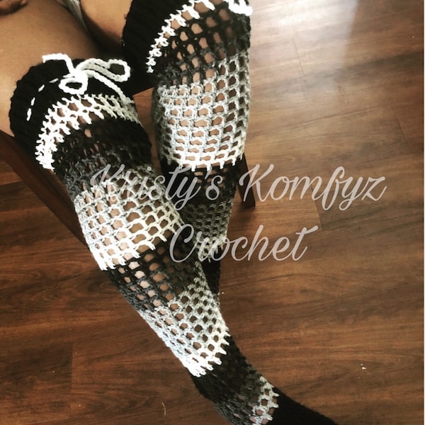 Crochet Thigh High Socks Pattern - Etsy