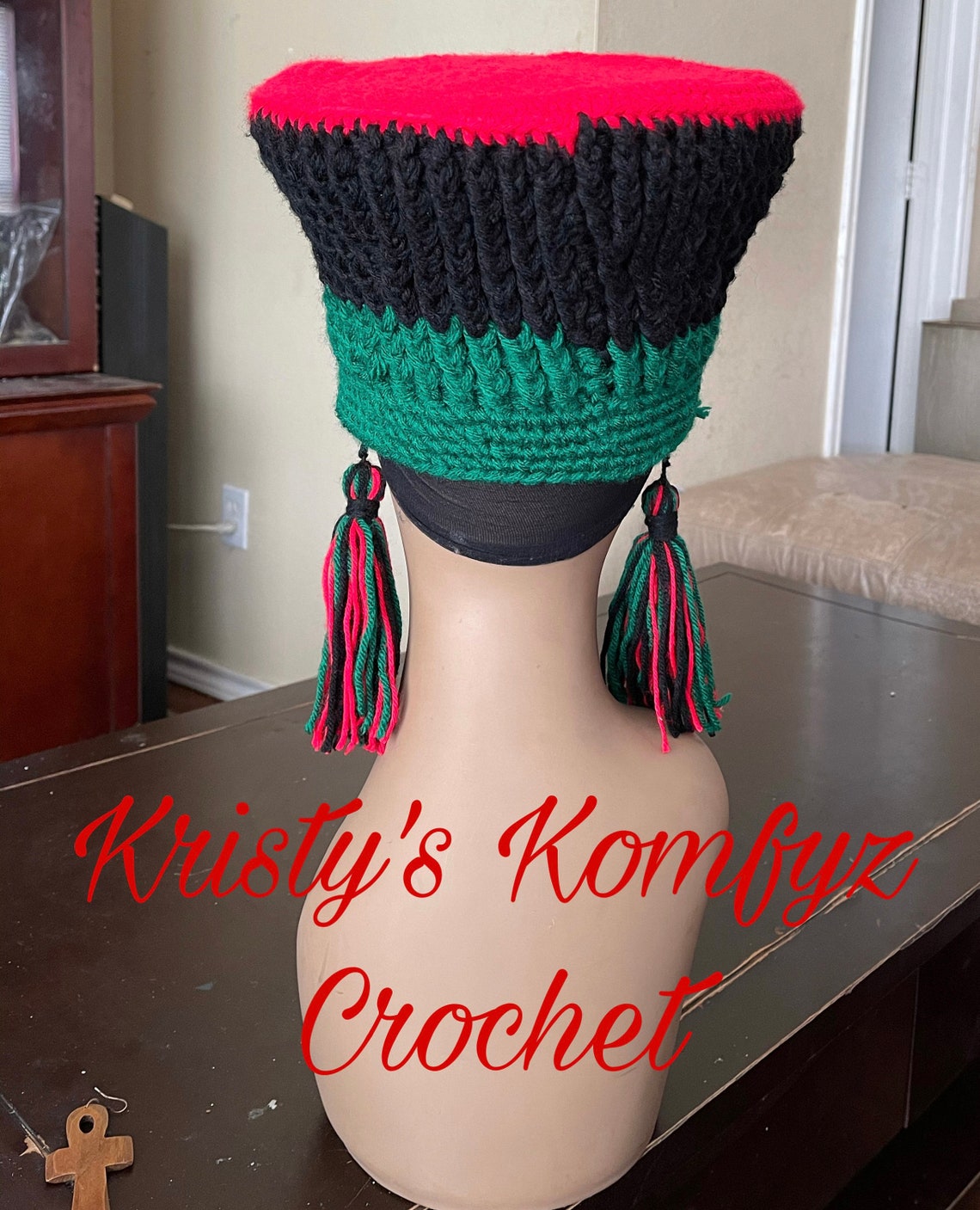 Crochet Crown Pan African Colors - Etsy