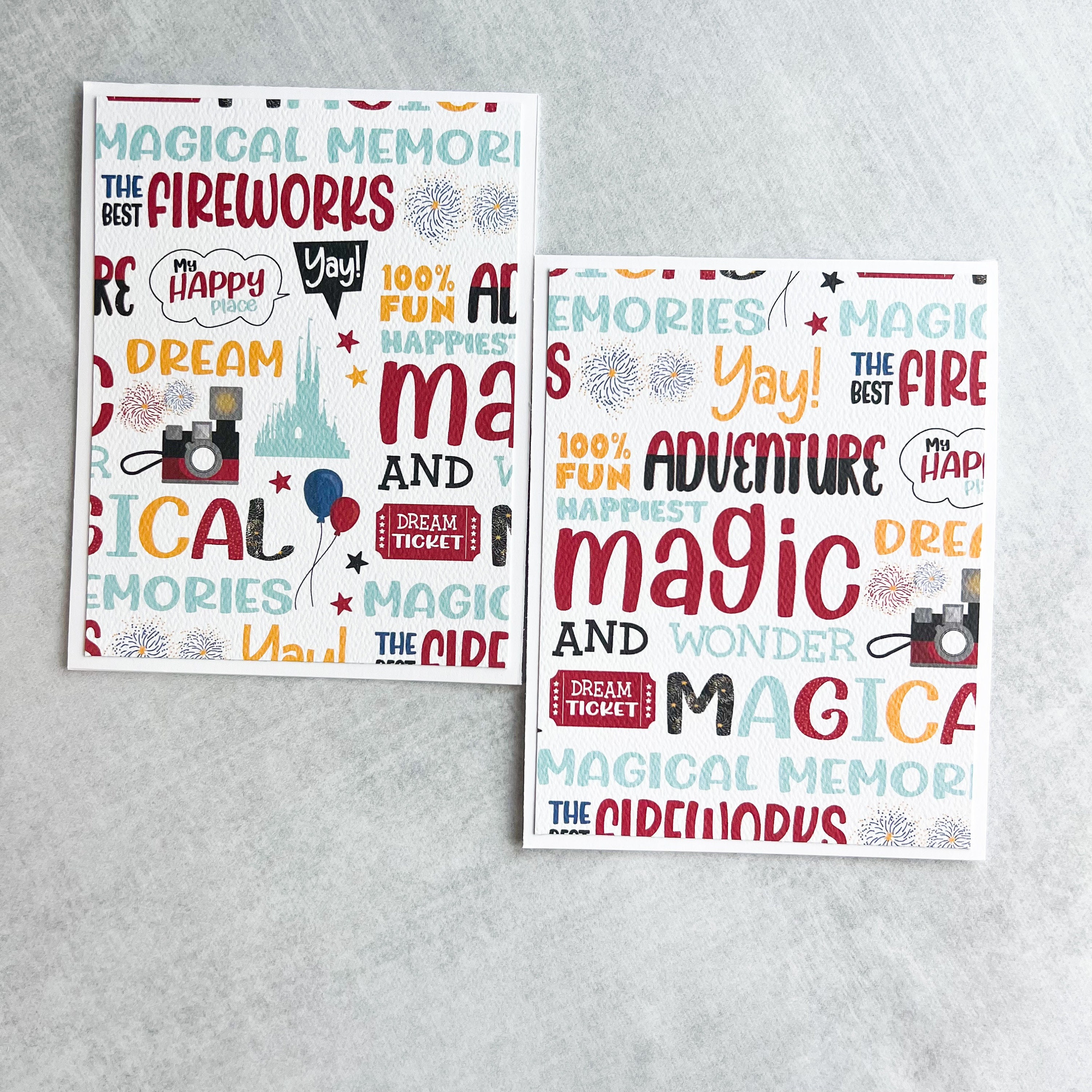 Set of Six Handmade Disney Cards! Disneyland Cards, Disneyworld ...