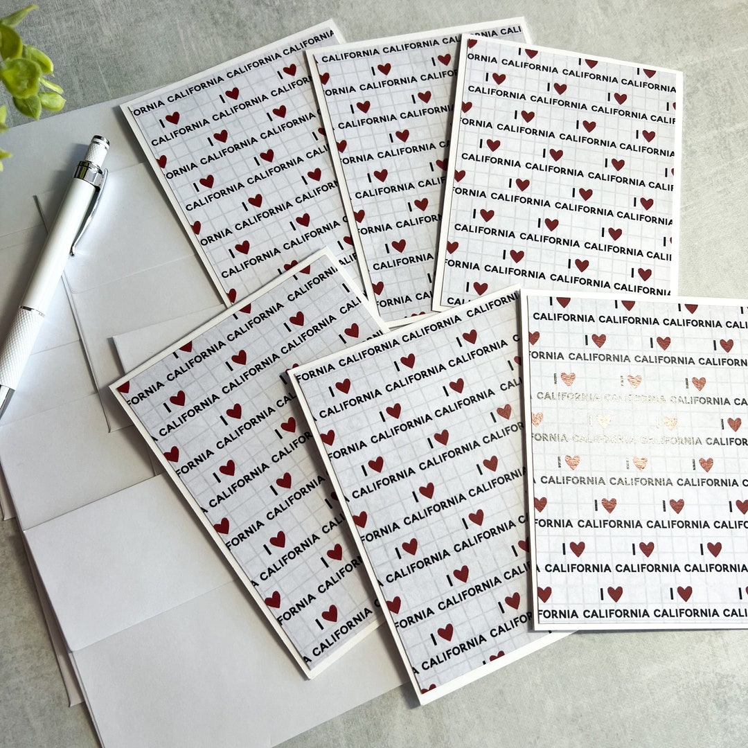 Handmade Colorado Note Card Set of 6 W/ Envelopes Hostess Gift Set ...