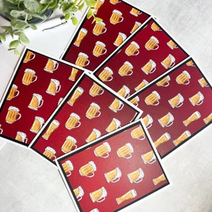 Set of 6 Handmade Beer Cards! Card Set With Envelopes. Fun, Vibrant Bee ...