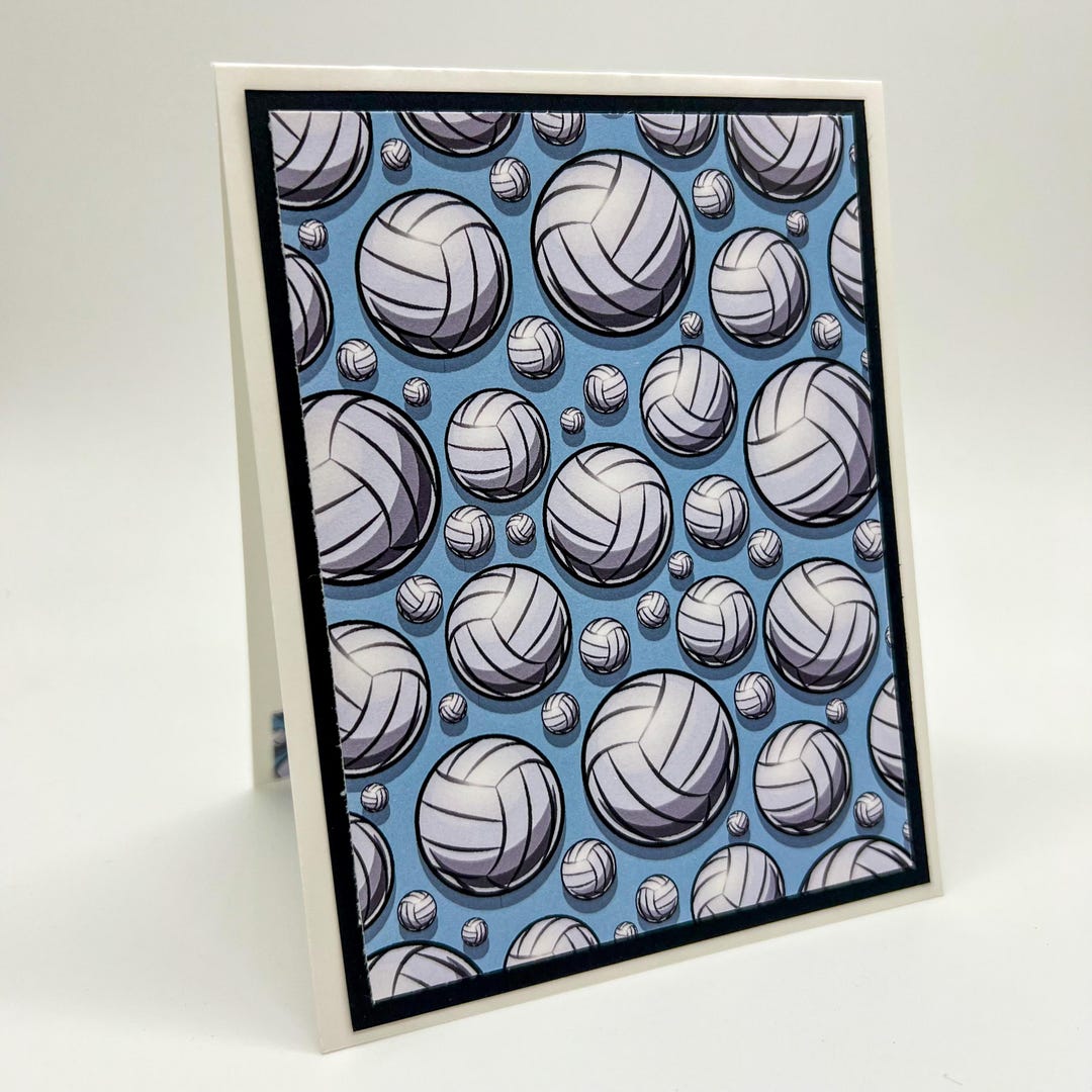 HANDMADE Volleyball Card Set of Six for Volleyball Team Card Set for ...
