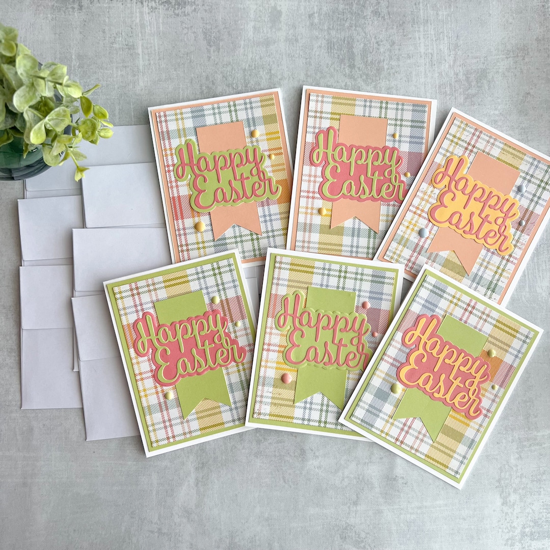 Set of Six Beautiful Easter Cards! -happy Easter Sentiment - Easter ...