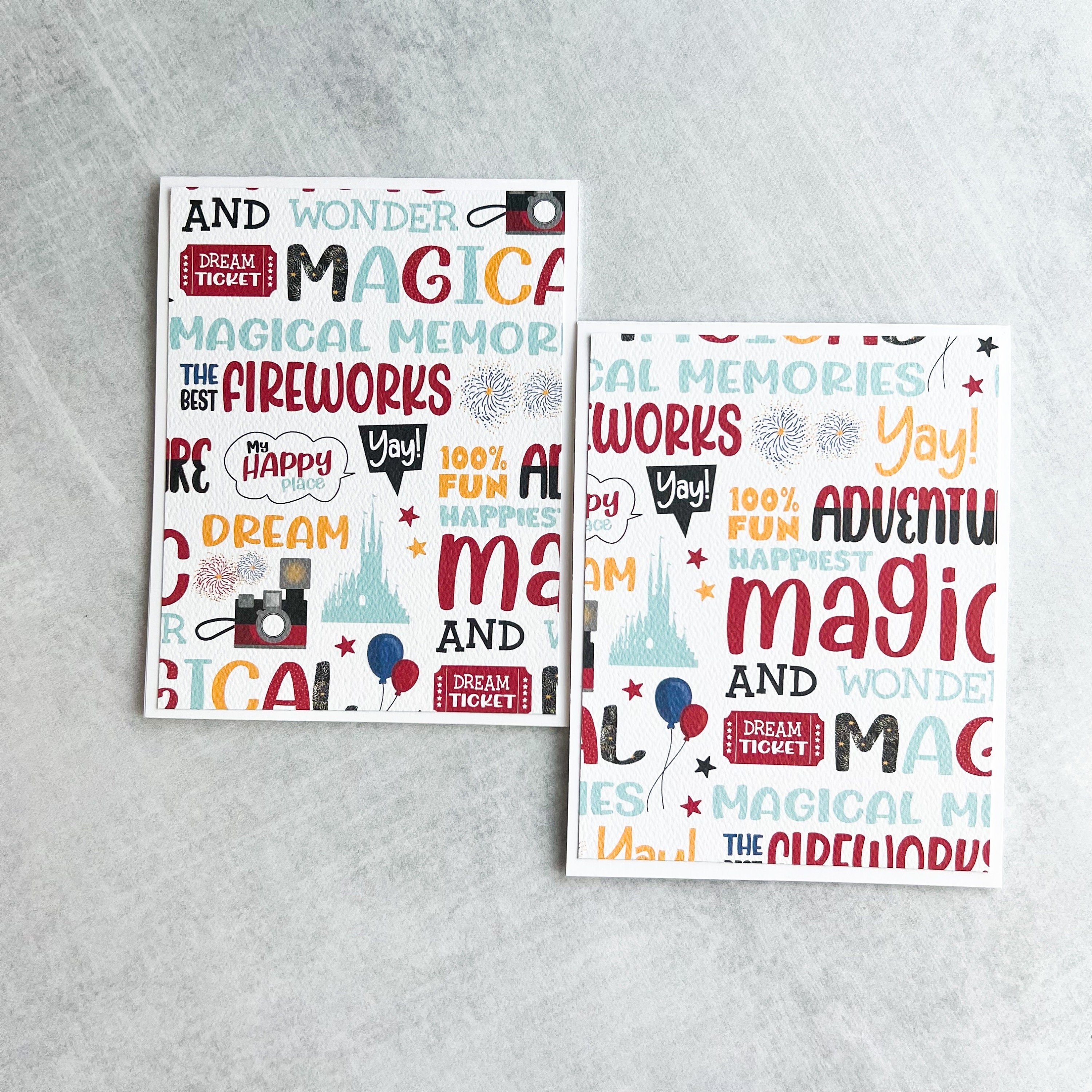 Set of Six Handmade Disney Cards! Disneyland Cards, Disneyworld ...