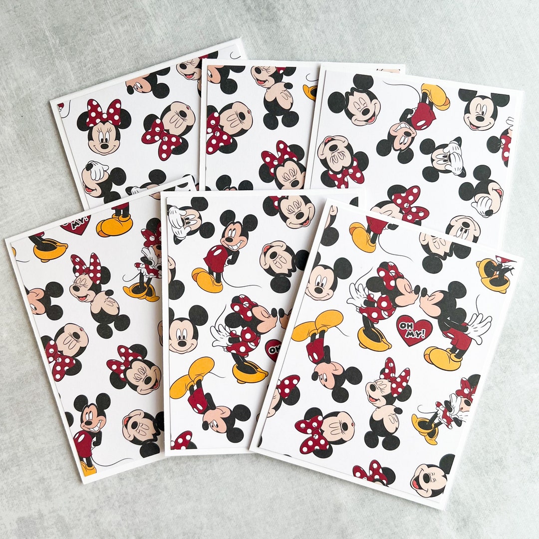 Set of Six Handmade Disney Cards Disneyland Cards, Disneyworld Vacation ...