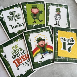 Set of 6 Handmade St. Patrick’s Day Cards! Card Set With Envelopes. Fun ...