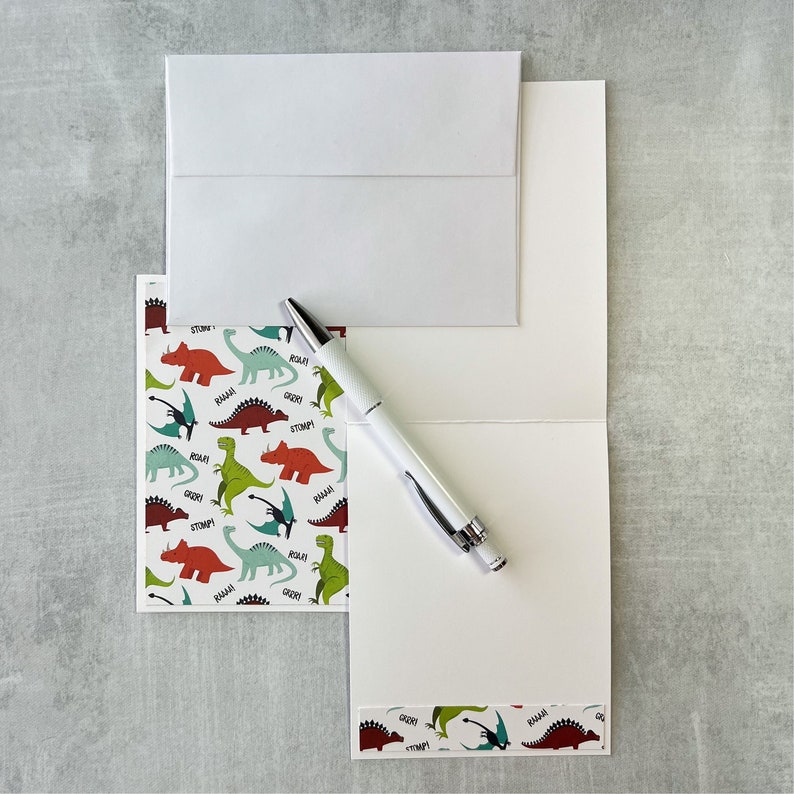 Set of 6 Dinosaur Cards — ** T- Rex Card, Brontosaurus Card ...