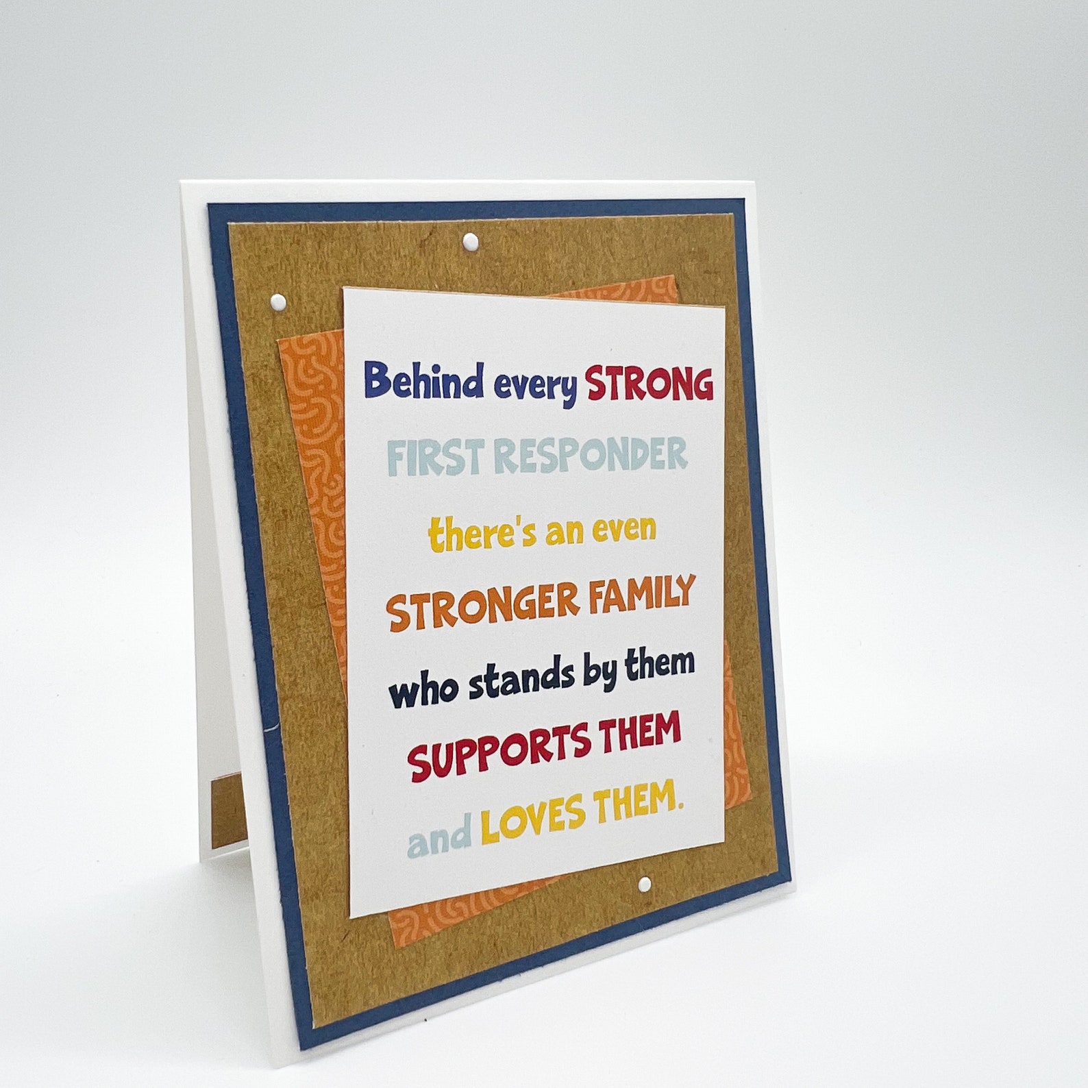 SIX Handmade First Responder Cards. Firefighters, Police, Ambulance ...