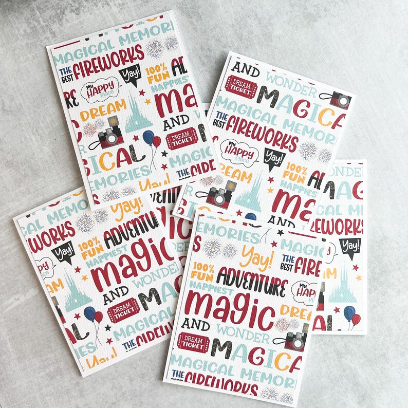 Set of Six Handmade Disney Cards! Disneyland Cards, Disneyworld ...