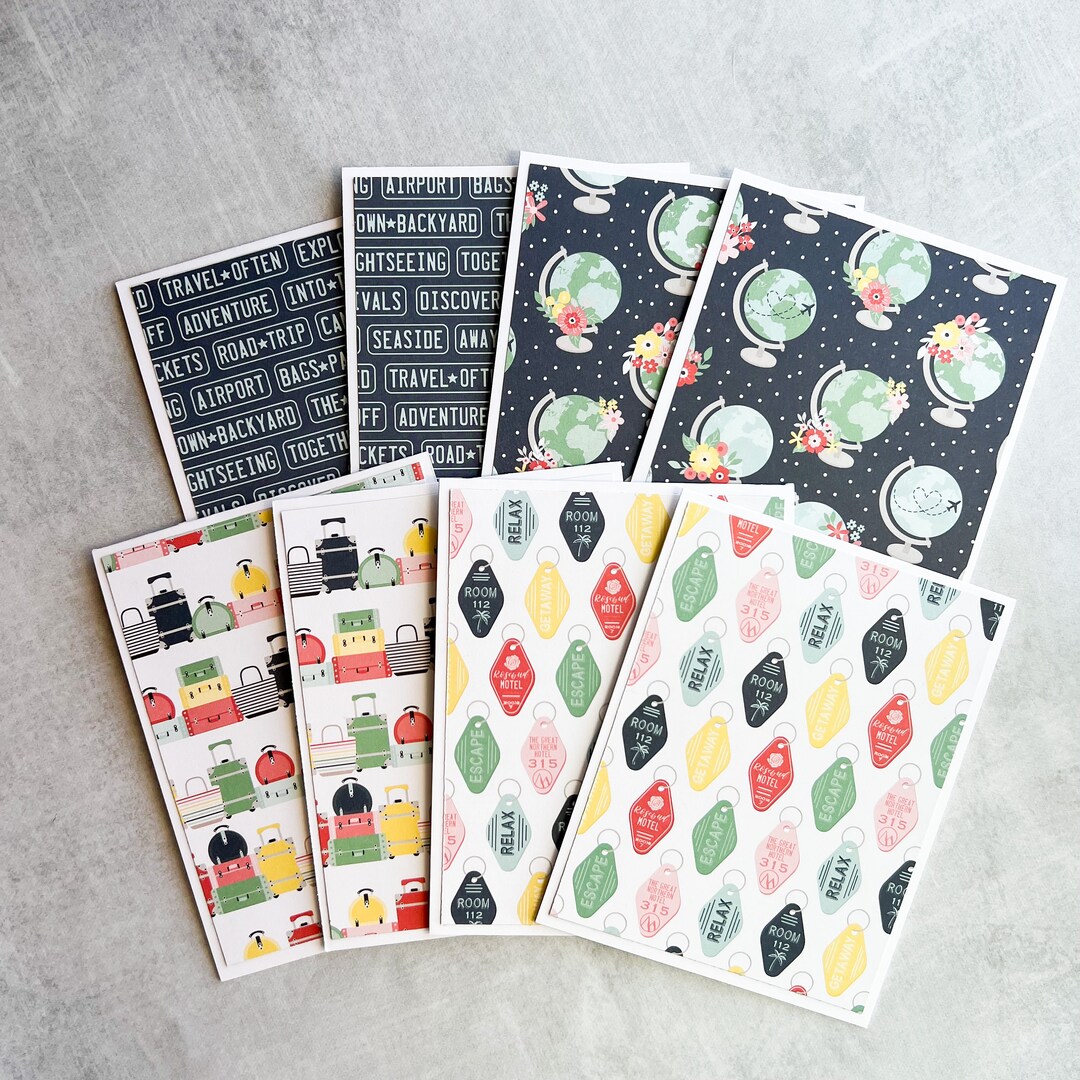 Set of Eight Handmade Adorable Travel, Motel, Retro Cards! Girls’ Trip ...