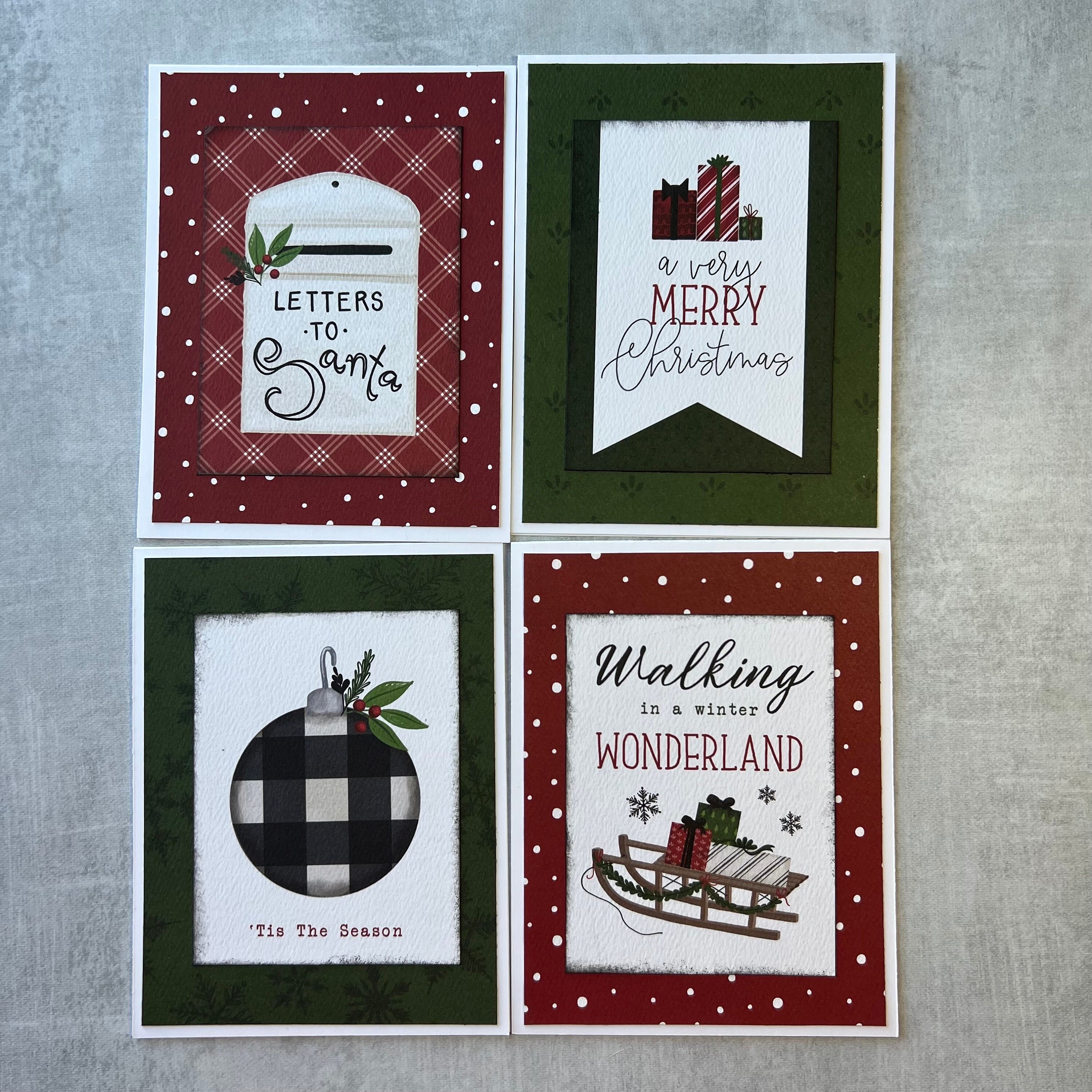 Christmas Card Set of 10 Christmas Cards Farmhouse Card for - Etsy
