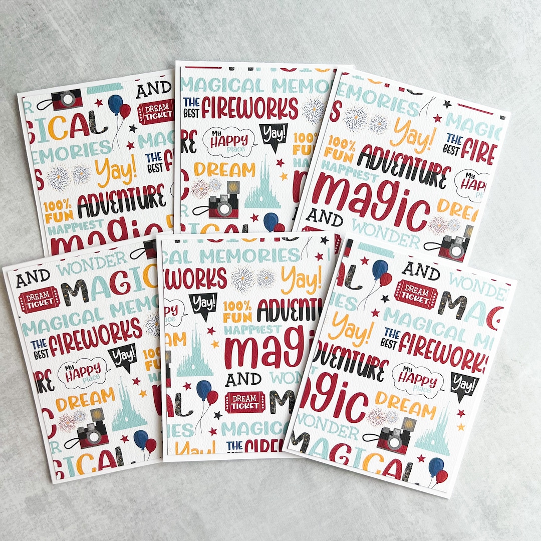 Set of Six Handmade Disney Cards! Disneyland Cards, Disneyworld ...