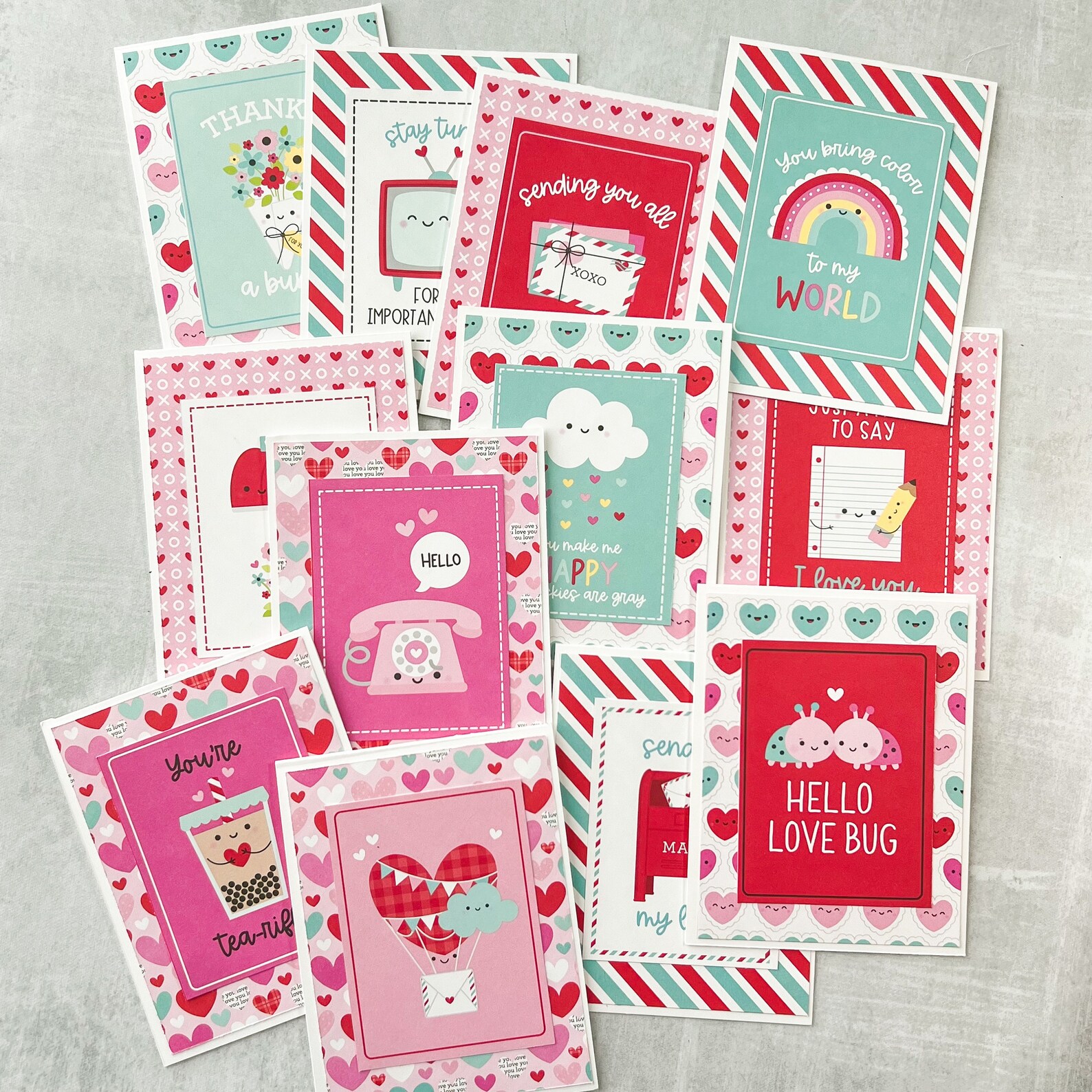 Handmade Valentine Cards, Doodlebug Design Set With Envelopes - Etsy