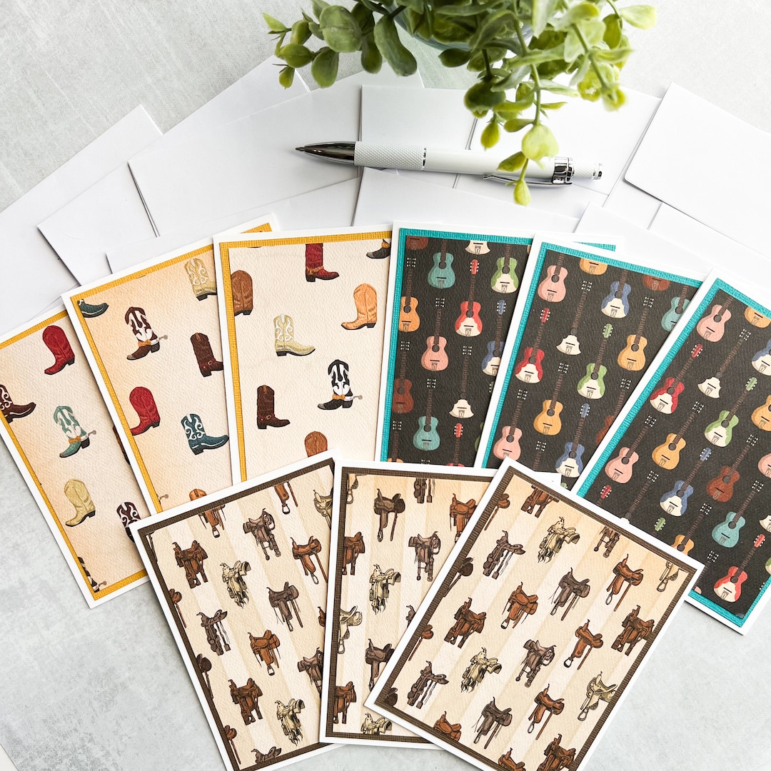 Handmade NINE Country Theme Cards Bachelorette Gift Set Country Music ...