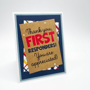 SIX Handmade First Responder Cards. Firefighters, Police, Ambulance ...
