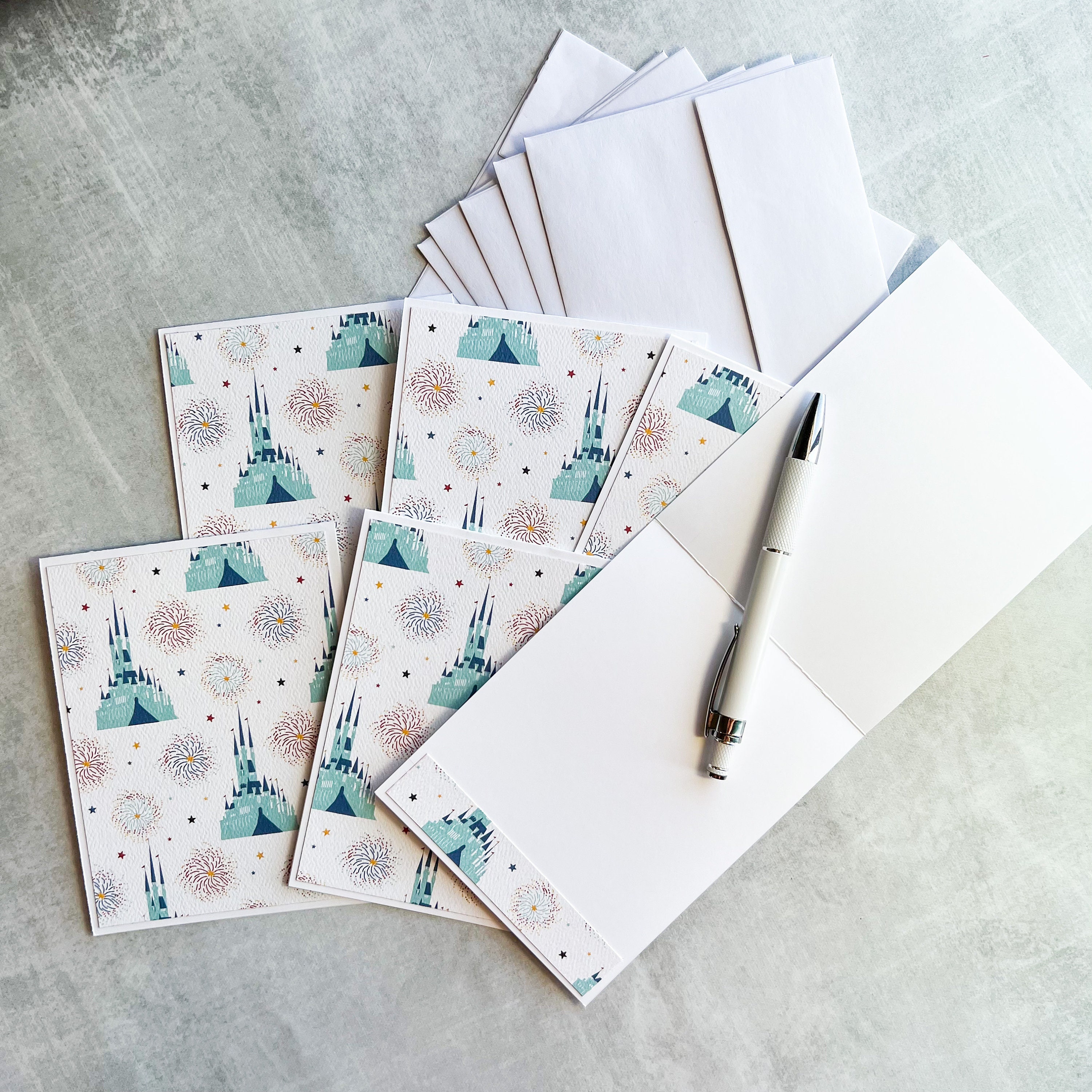 Set of Six Handmade Disney Cards Disneyland Cards, Disneyworld Vacation ...