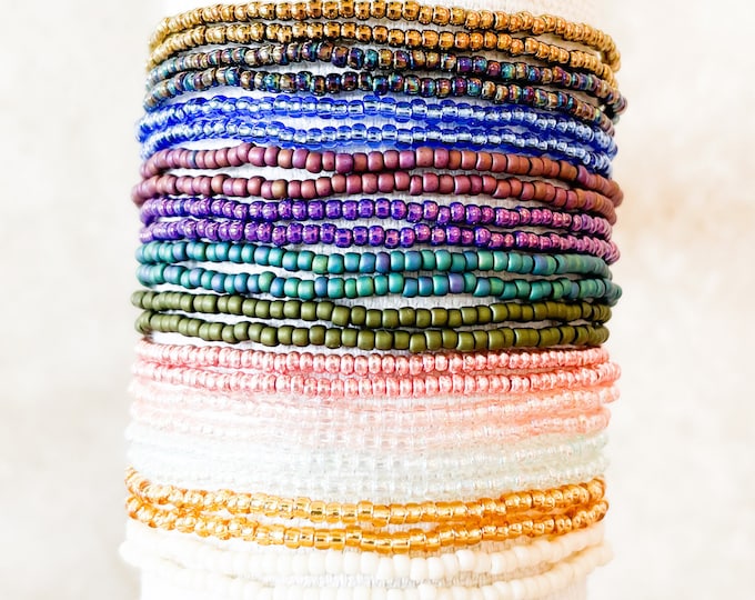 Single Strand Seed Bead Bracelet Seed Bead Choker Seed Bead - Etsy