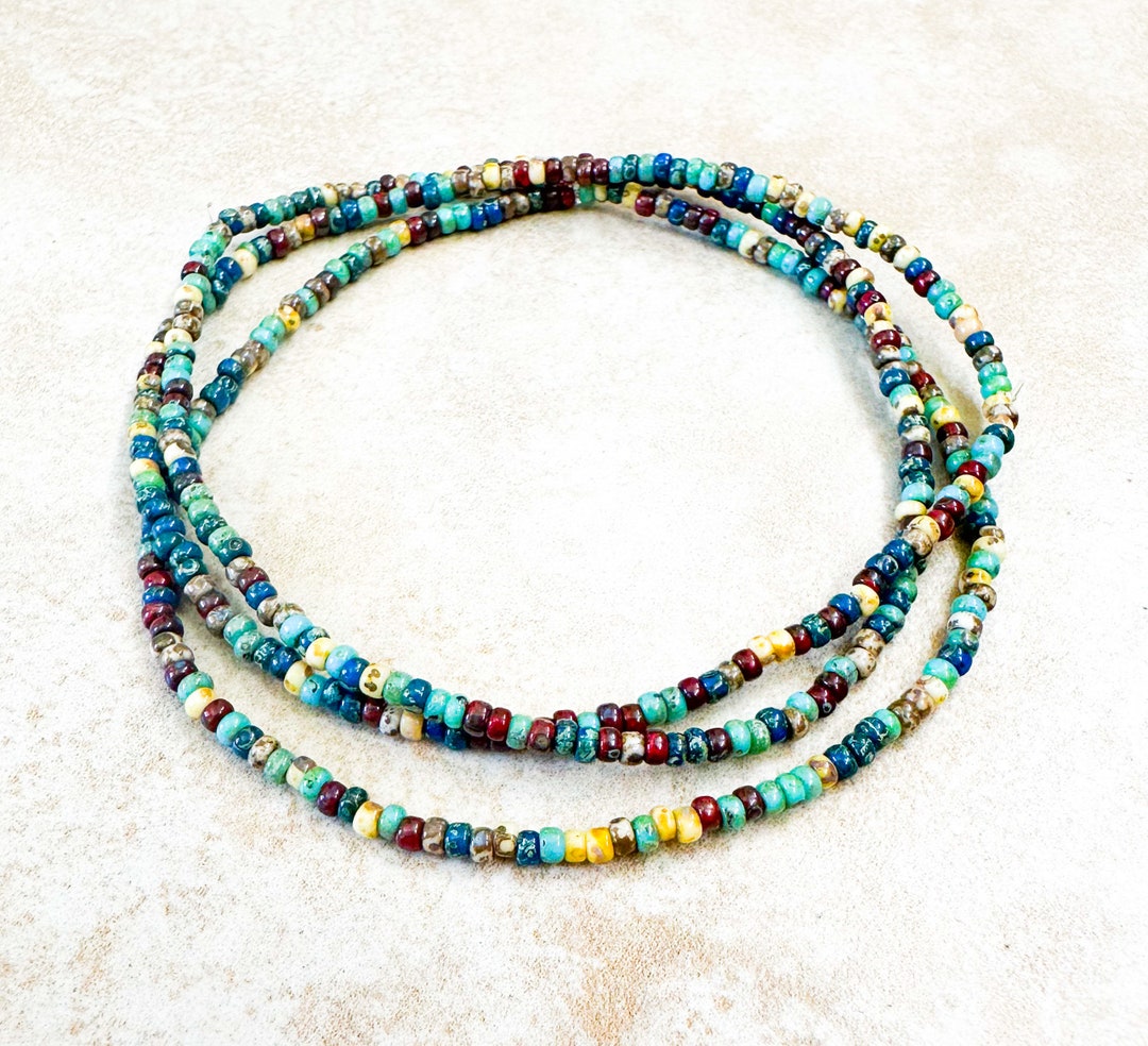 Picasso Mixed Seed Bead Bracelet, Set of 3, Stretch Set of 8, Beaded ...