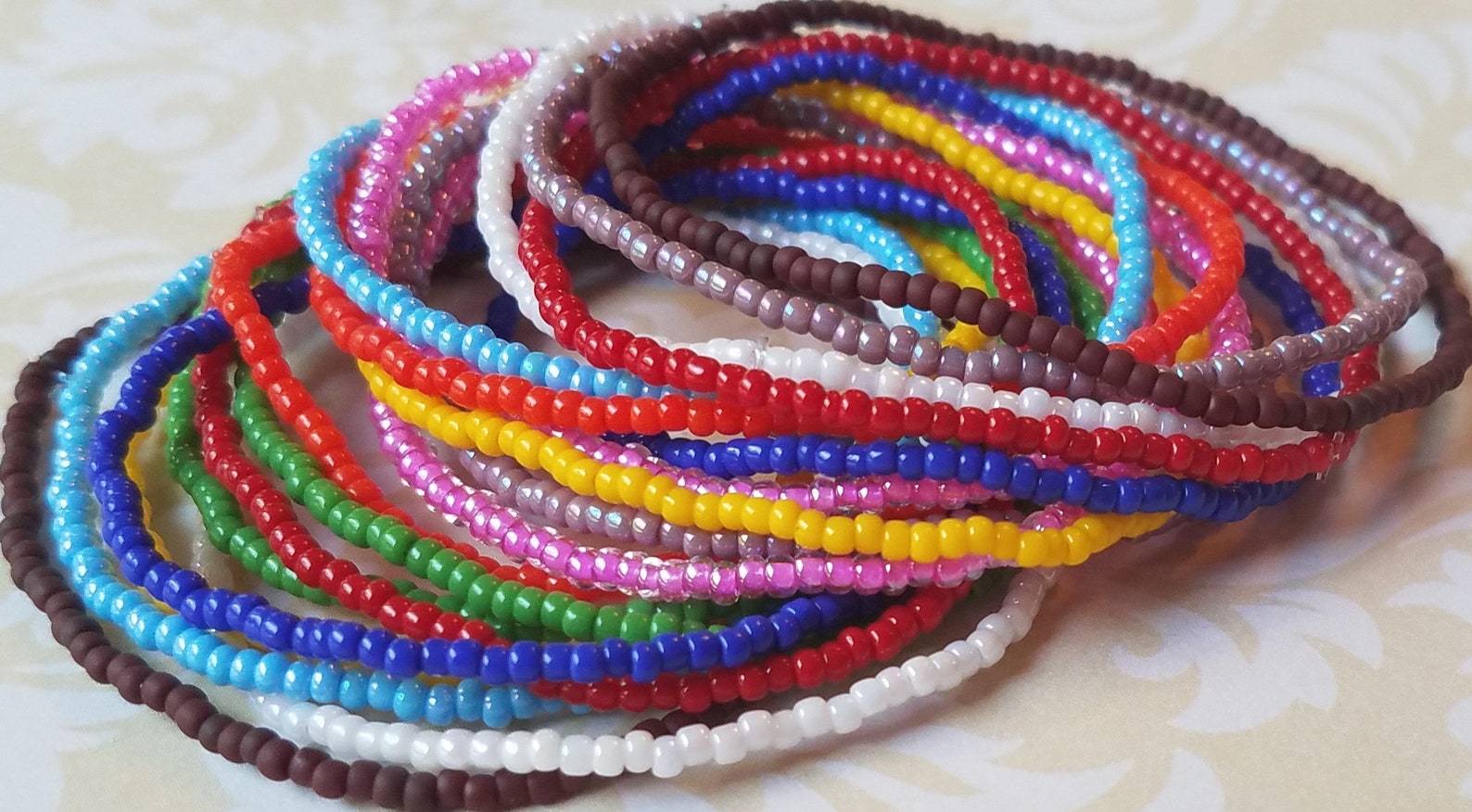 Single Strand Seed Bead Bracelet Seed Bead Choker Seed Bead - Etsy