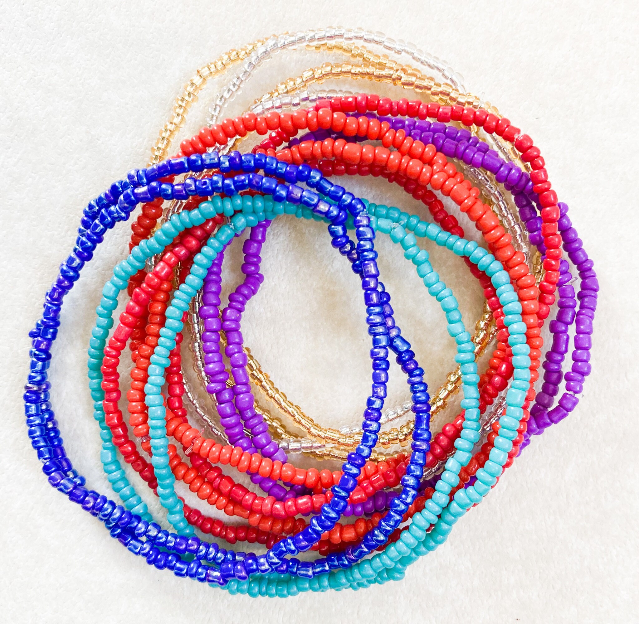 Single Strand Seed Bead Bracelet Seed Bead Choker Seed Bead - Etsy