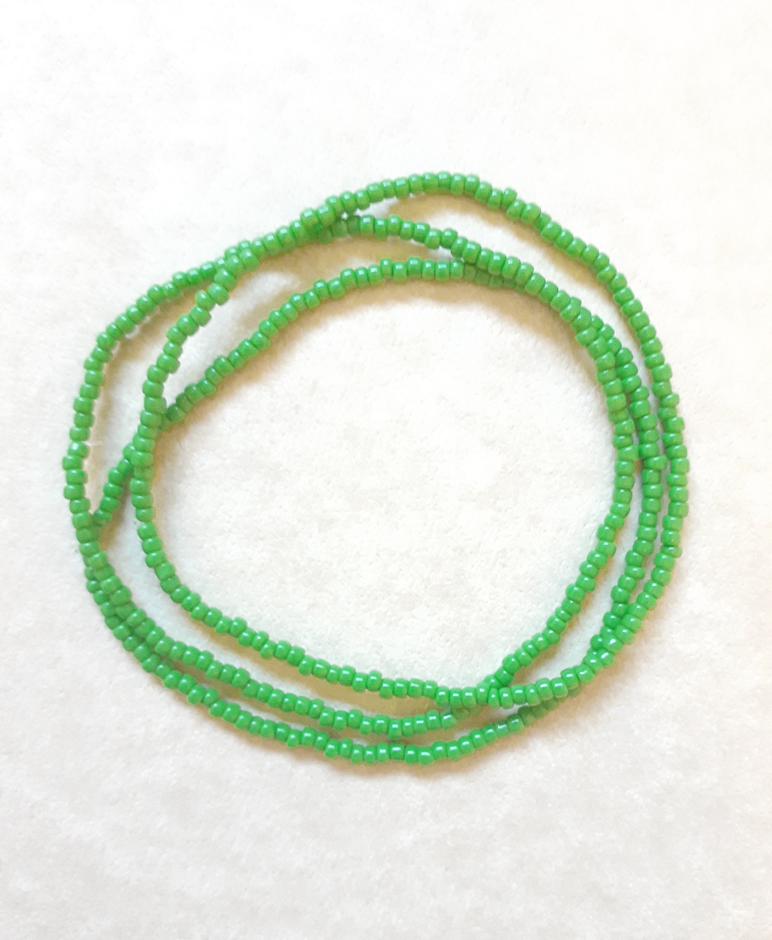 Green Set of 3 Seed Bead Bracelet Beaded Bracelet Stretch - Etsy