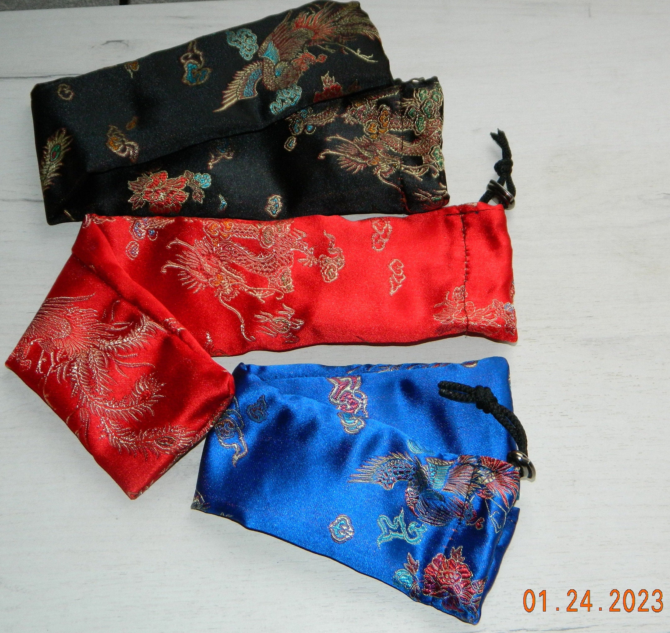 Satin Tai Chi Ban Storage Bag – Handmade Dragon Rod Case - Etsy
