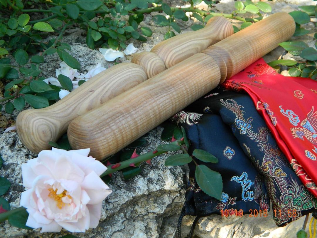 Handmade Ash Tai Chi Ban Set: Rod and Ruler for Qigong - Etsy