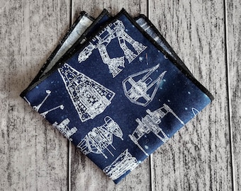 STAR WARS POCKET Square, Classic Star Wars Hanky, Men Wedding Hanky ...