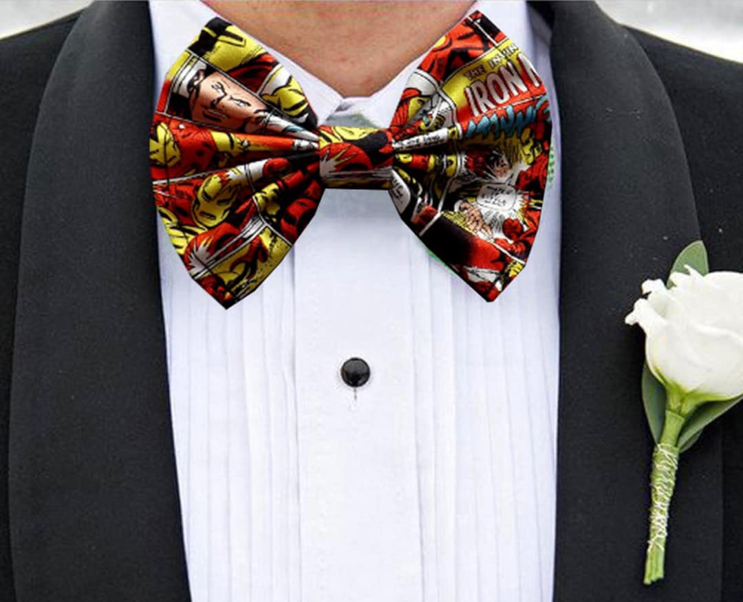 Iron Man Comic Pre Tied Bow Tie Formal Wedding Tux Prom Ready to Ship ...