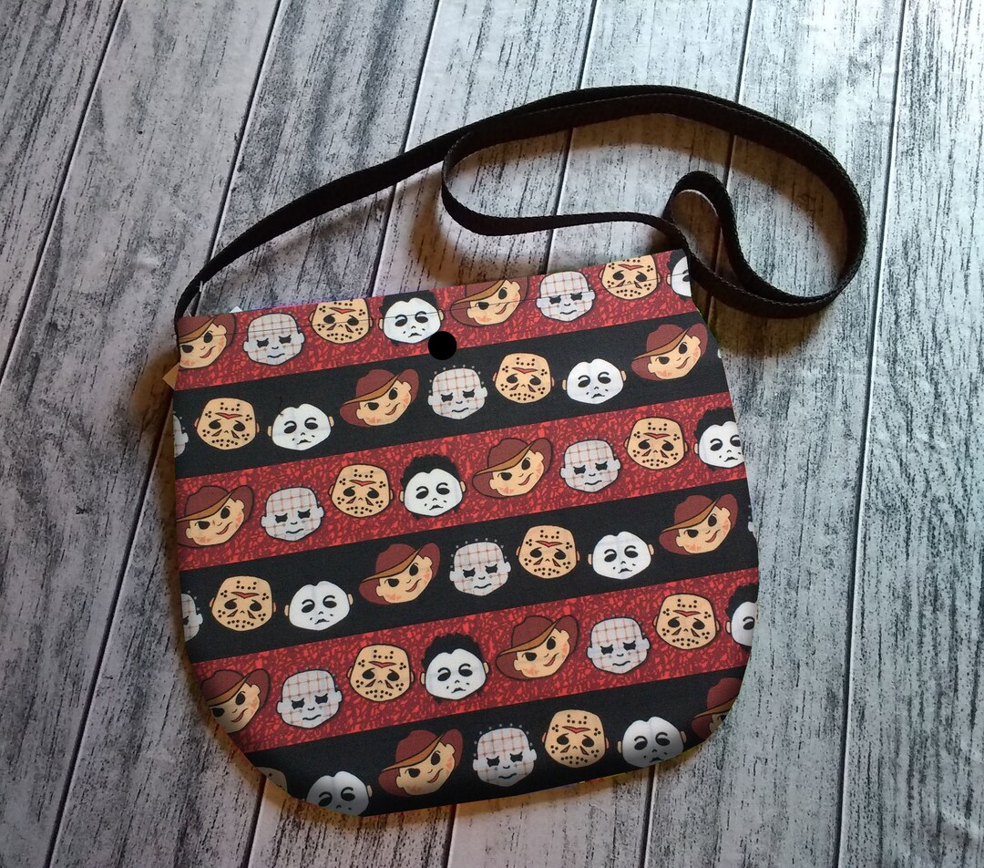 Horror Head Stripe Cross Body Unisex Bag Purse Tote Festival Halloween ...