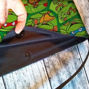 TMNT Ninja Turtles Cross Body Unisex Bag Purse Tote Festival Handmade ...