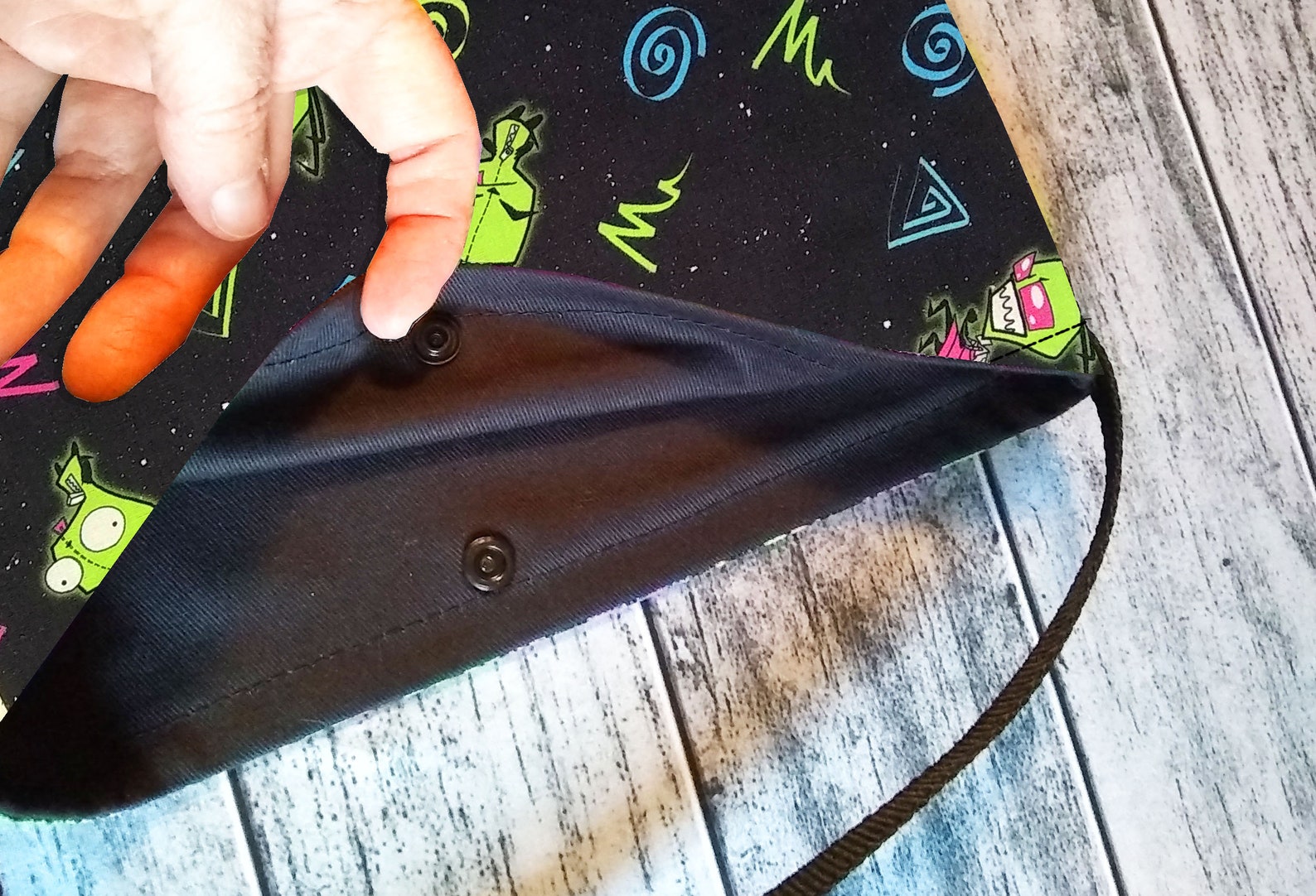 Invader Zim Cross Body Unisex Bag Purse Tote Festival Handmade to Order ...