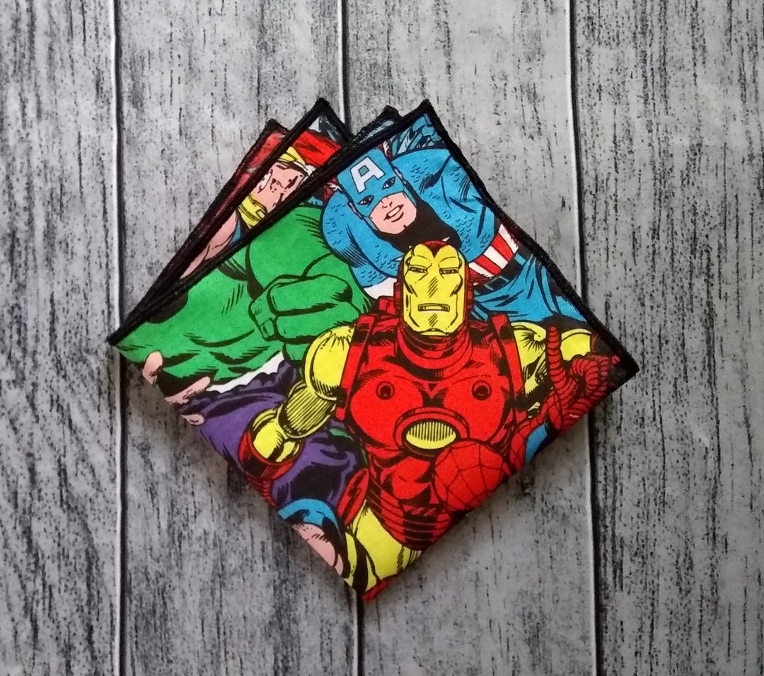 Marvelous Hero Comic Pocket Square Formal Wedding Tux Prom Handkerchief ...