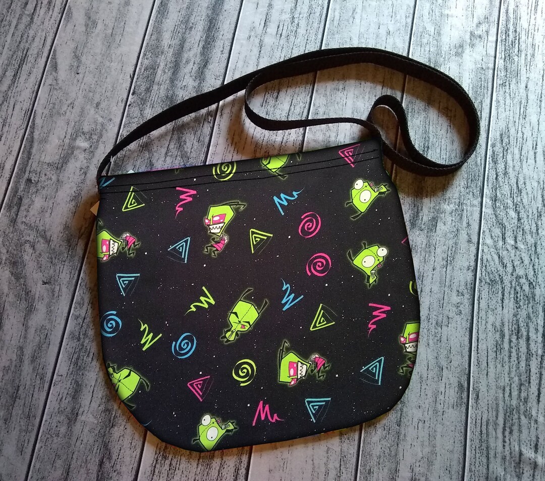 Invader Zim Cross Body Unisex Bag Purse Tote Festival Handmade to Order ...