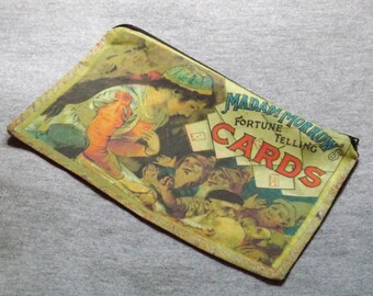 Black Cat Fortune Zipper Pouch Cosmetic Makeup Bag Halloween | Etsy