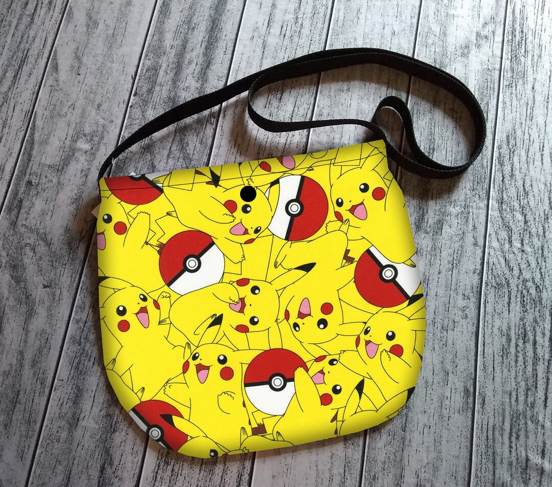 Pikachu and Ball Cross Body Unisex Bag Purse Tote Festival Handmade to ...