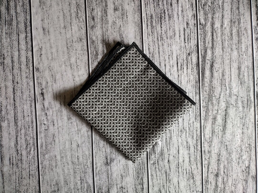 Chainmaille Chainmail Gothic Medieval Pocket Square Formal Wedding Tux ...