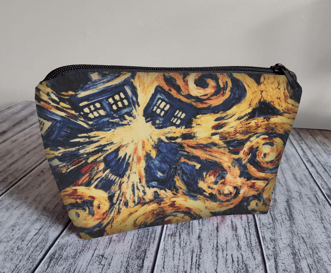 Exploding Tardis Premium Flat Bottom Zipper Pouch Cosmetic Makeup Bag ...