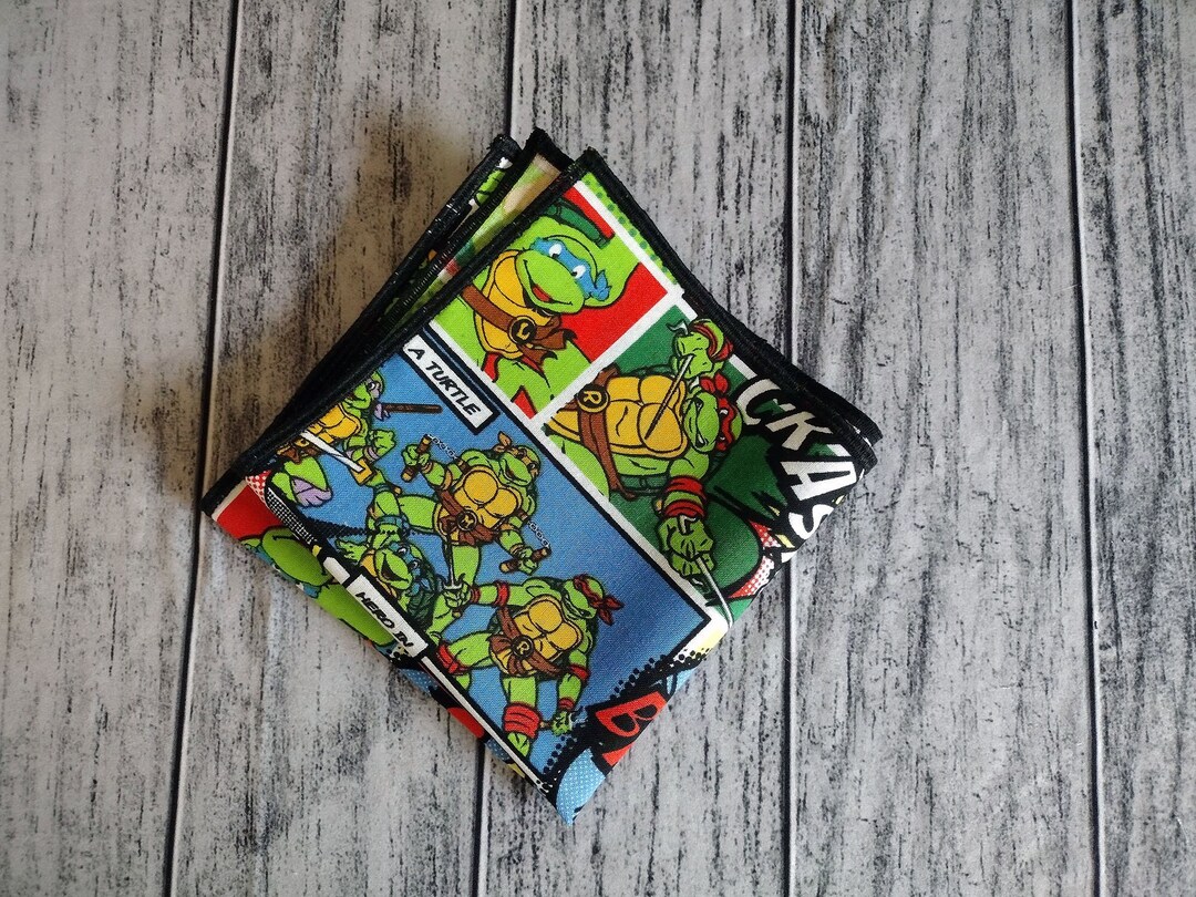 TMNT Comic Pocket Square Formal Wedding Tux Prom Handkerchief Licensed ...