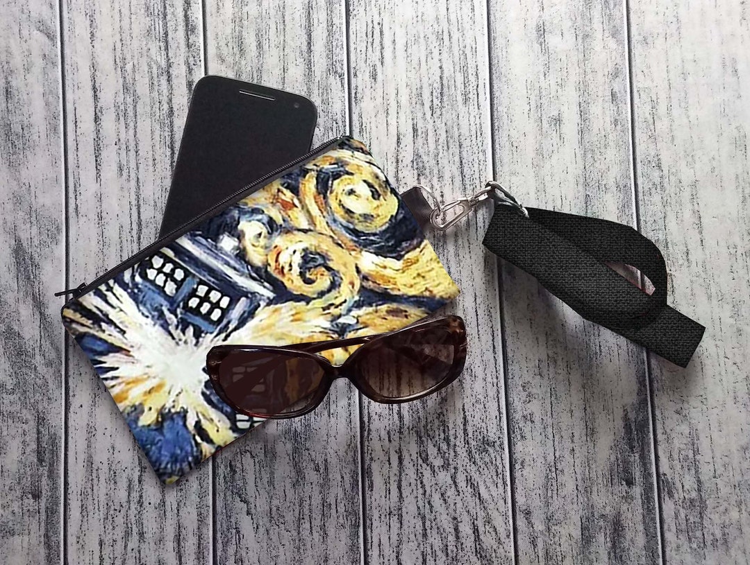 Exploding Tardis Wallet Glasses Pouch With Black Neck Lanyard Doctor ...