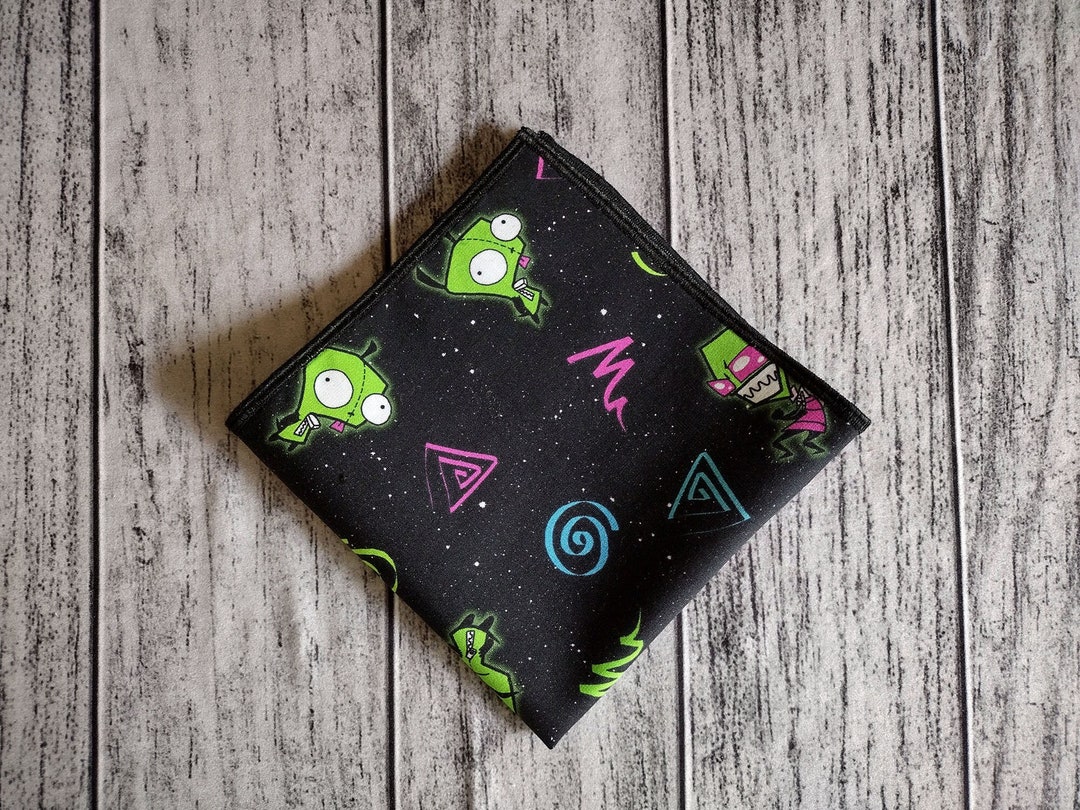 Invader Zim Pocket Square: Cotton Handkerchief Optional Bow Tie Set ...