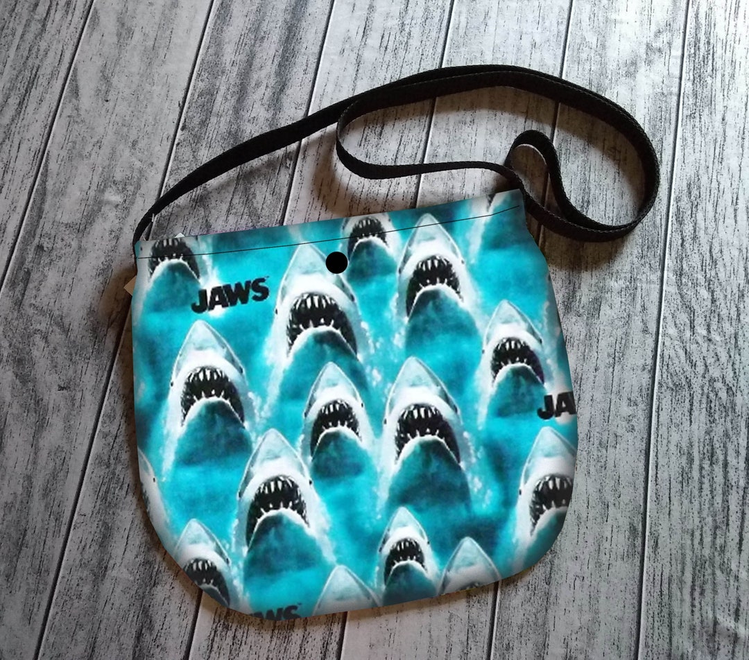 Jaws Shark Cross Body Unisex Bag Purse Tote Festival Handmade to Order ...