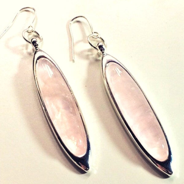 Rose Quartz Earrings - Etsy