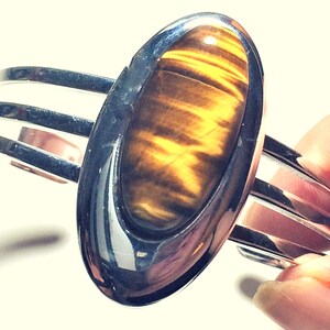 Tiger Eye Cuff Bracelet Tiger Eye Bangle.tigers Eye Bracelet,cuff ...