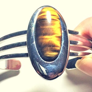 Tiger Eye Cuff Bracelet Tiger Eye Bangle.tigers Eye Bracelet,cuff ...