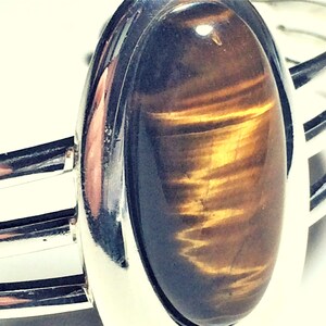 Tiger Eye Cuff Bracelet Tiger Eye Bangle.tigers Eye Bracelet,cuff ...