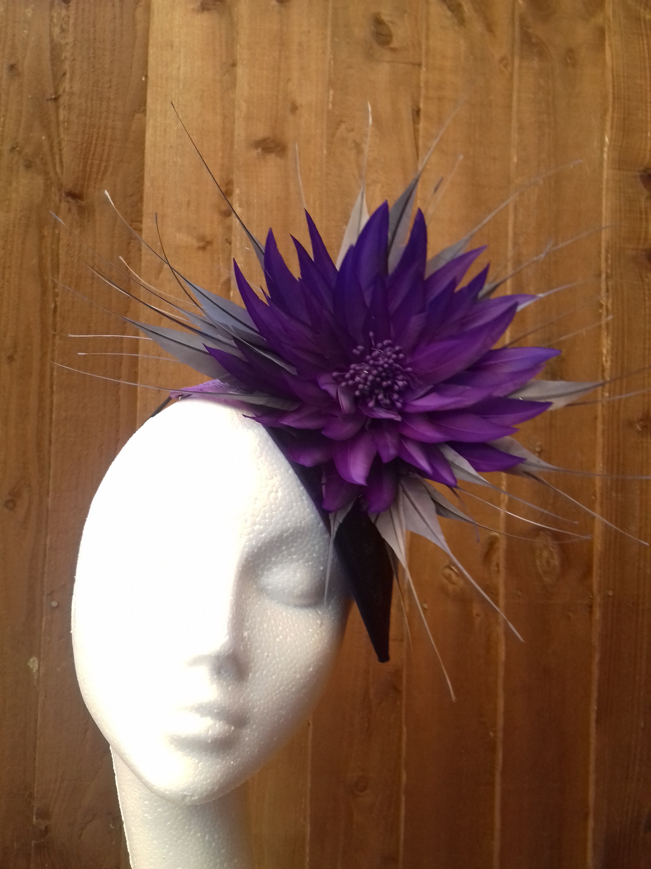 Purple fascinator