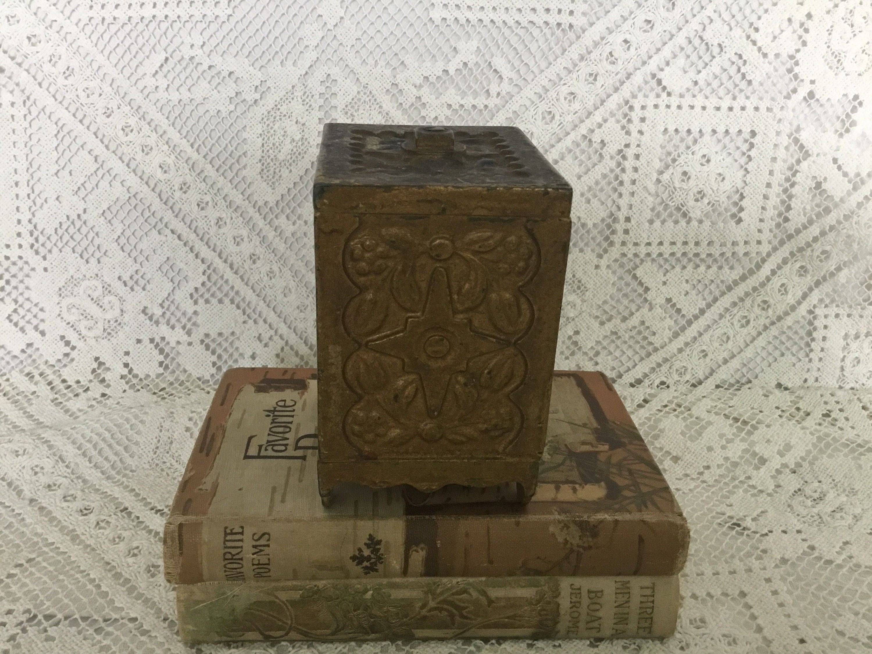 Antique Cast Iron Metal Coin Bank Safe Late 1800s - Etsy