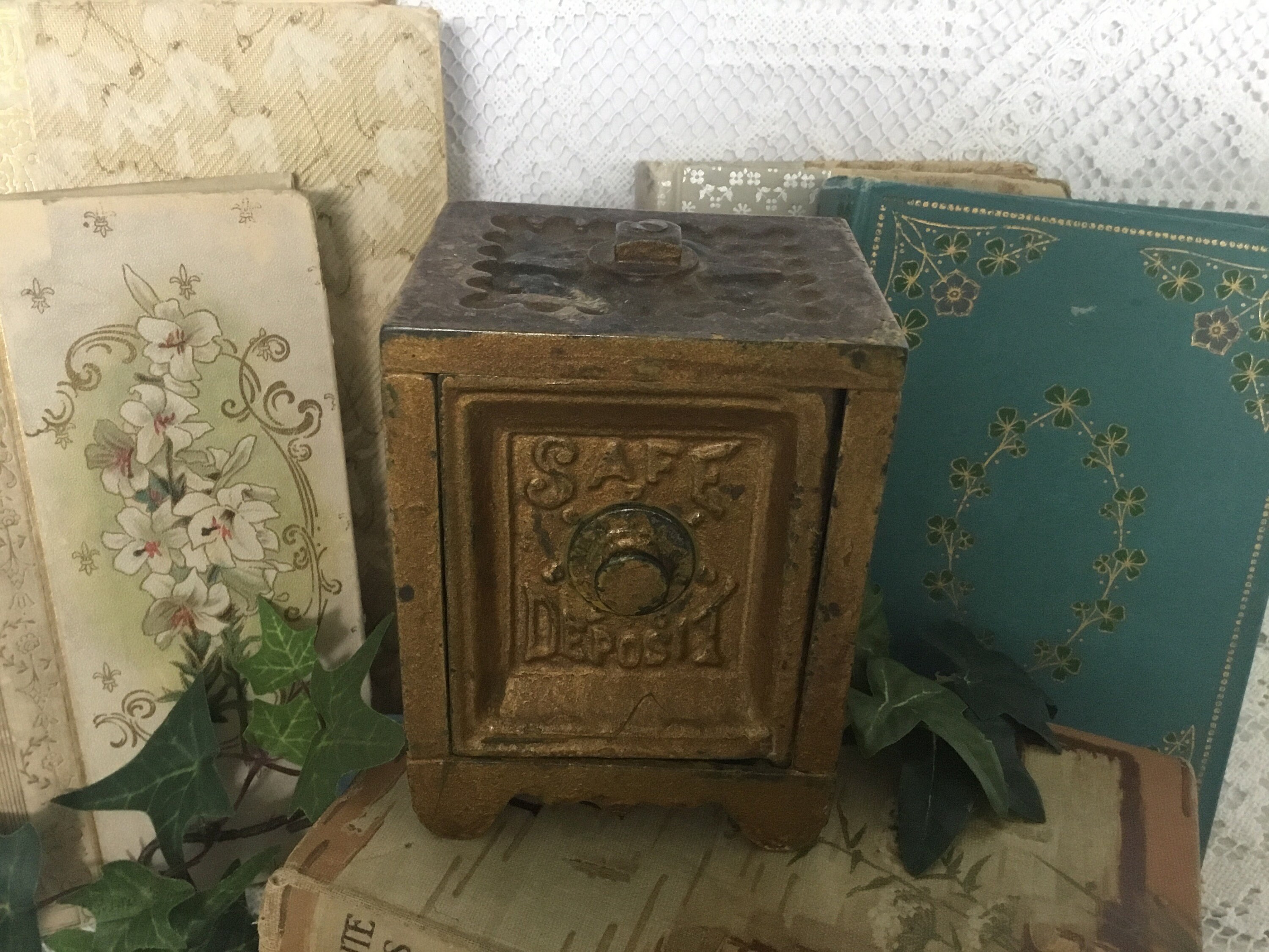 Antique Cast Iron Metal Coin Bank Safe Late 1800s - Etsy